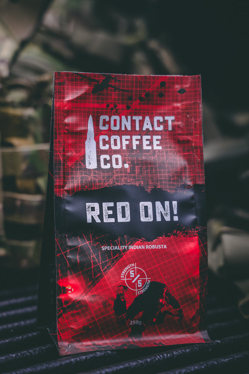 High Caffeine Coffee | Red On! | Contact Coffee Co. – Contact Coffee ...