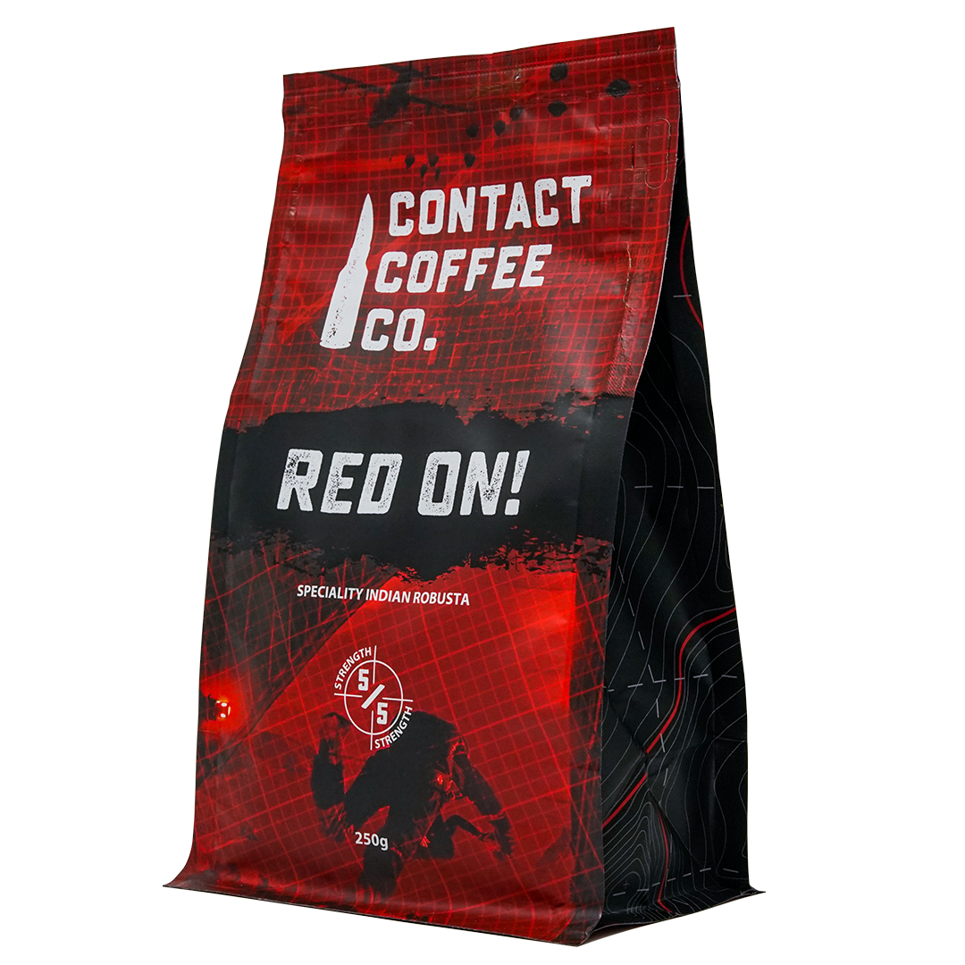 High Caffeine Coffee | Red On! | Contact Coffee Co. – Contact Coffee ...