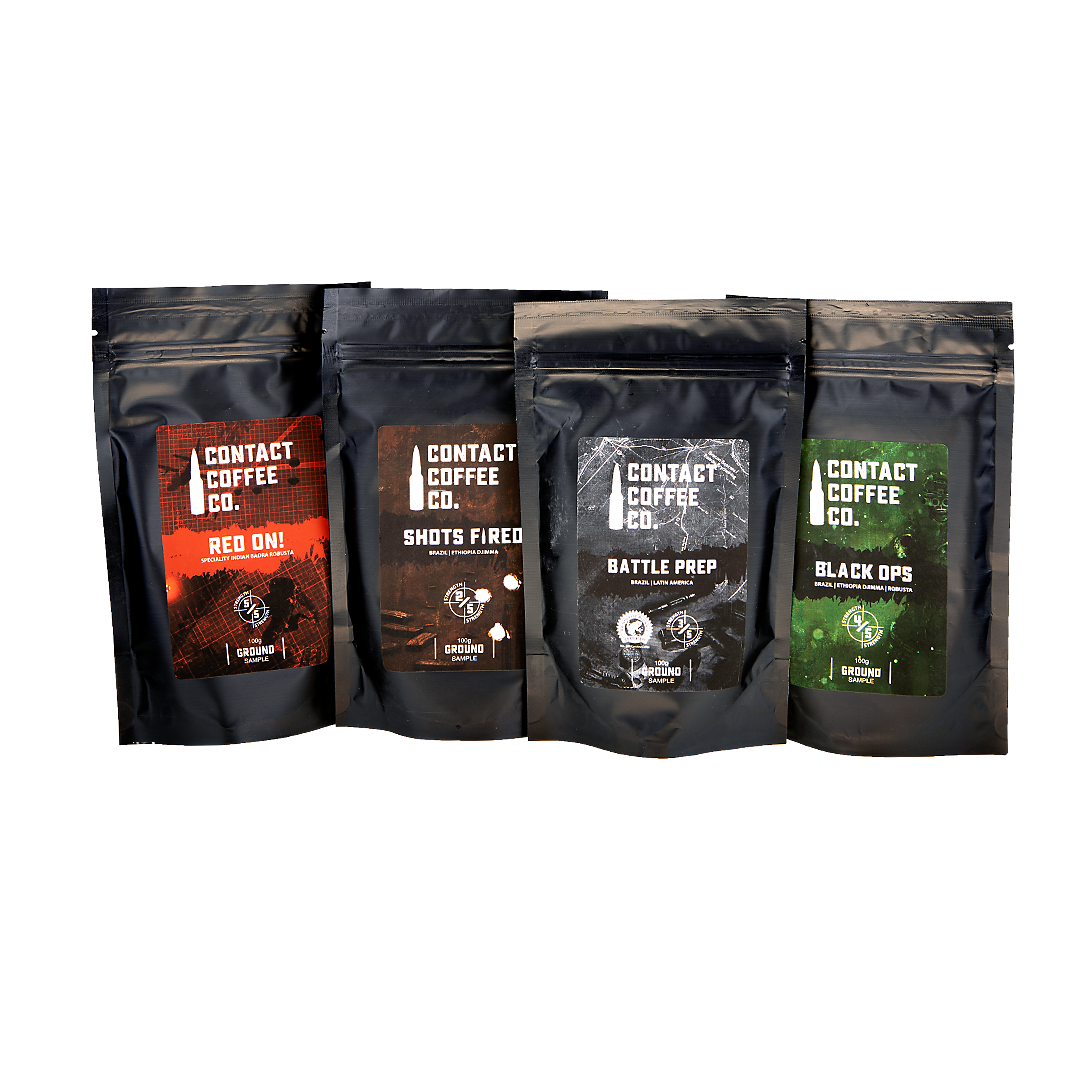 Ground Coffee Sample Bags – Contact Coffee Company Ltd.